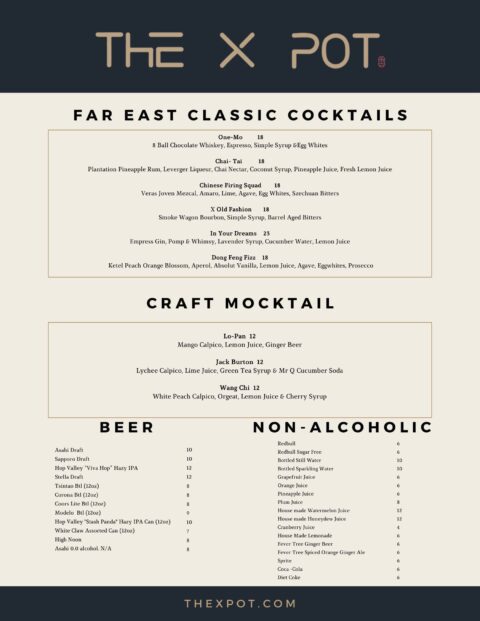 Las Vegas Menu - THE X POT